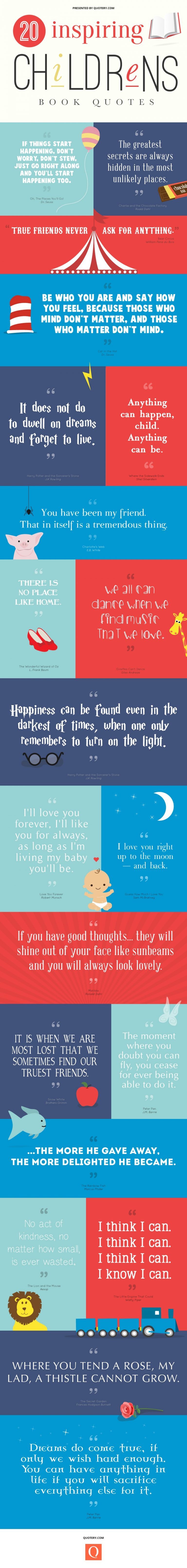 Inspiring Children’s Book Quotes Infographic - e-Learning Infographics