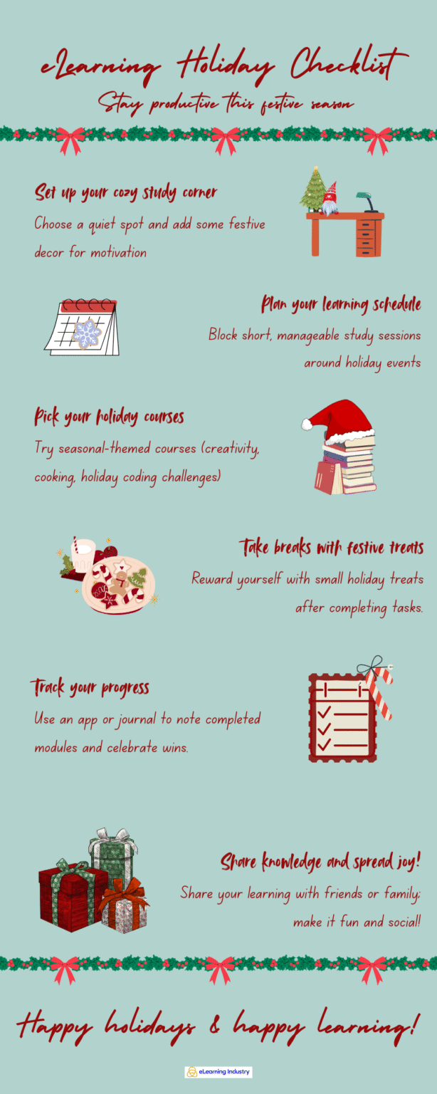 eLearning Holiday Checklist - e-Learning Infographics