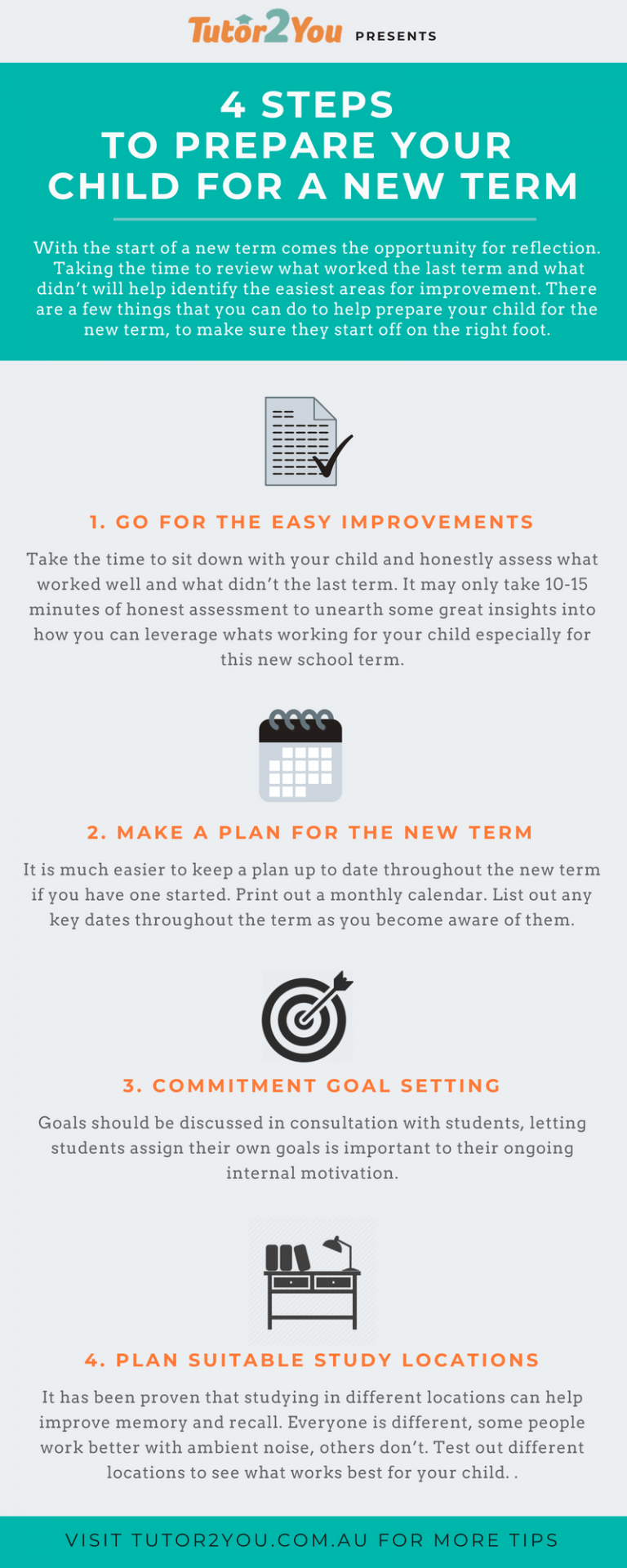 4 Steps To Prepare Your Child For A New Term Infographic - e-Learning ...