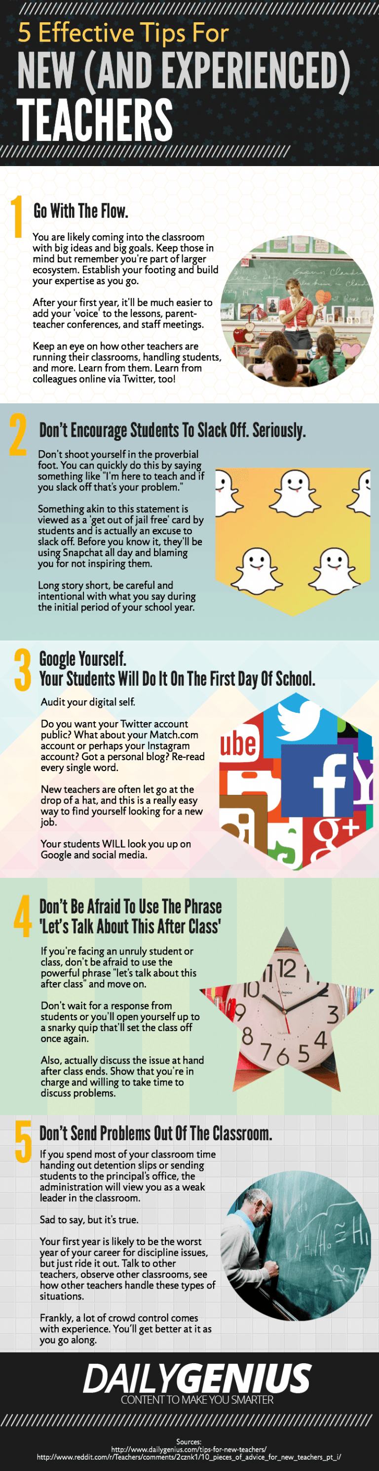 5 Tips for New Teachers Infographic - e-Learning Infographics