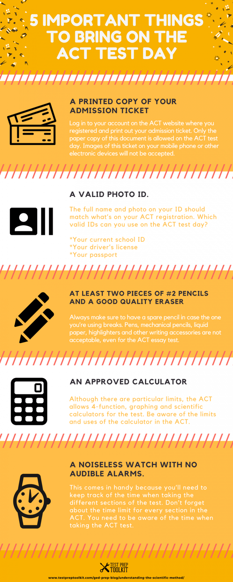 5 Important Things To Bring On The ACT Test Day Infographic - e ...