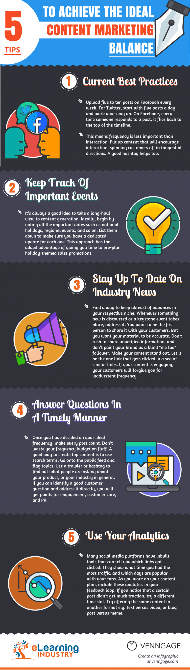 5 Tips To Achieve The Ideal Content Marketing Balance Infographic - e ...