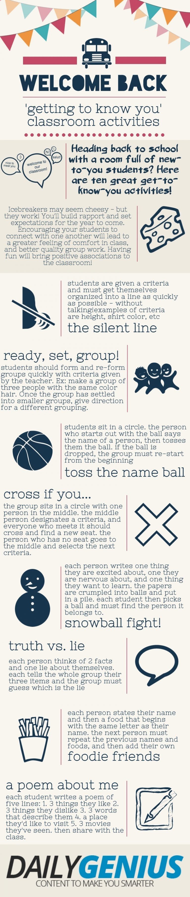 8 Back to School Activities To Get To Know Your Students Infographic ...