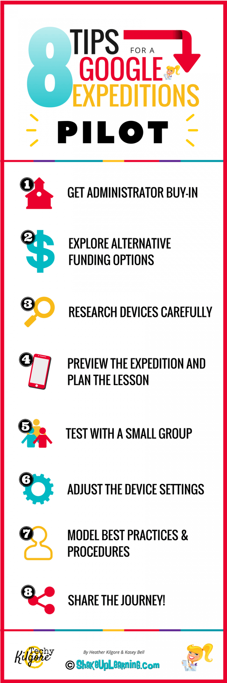 8 Tips for a Google Expeditions Pilot Infographic - e-Learning Infographics