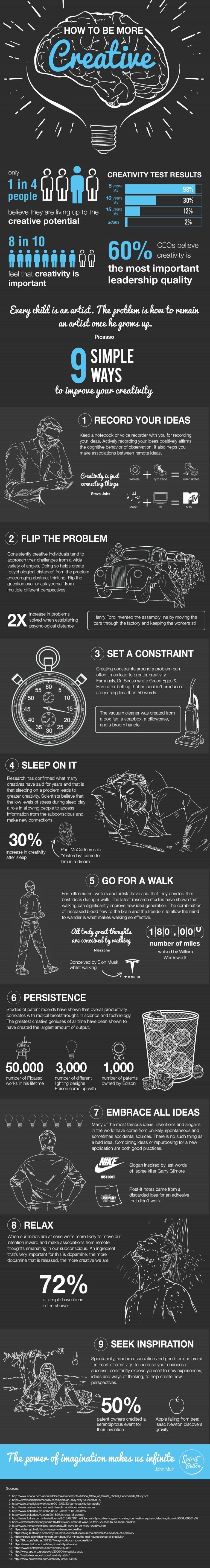 9 Simple Ways To Improve Your Creativity Infographic - e-Learning ...