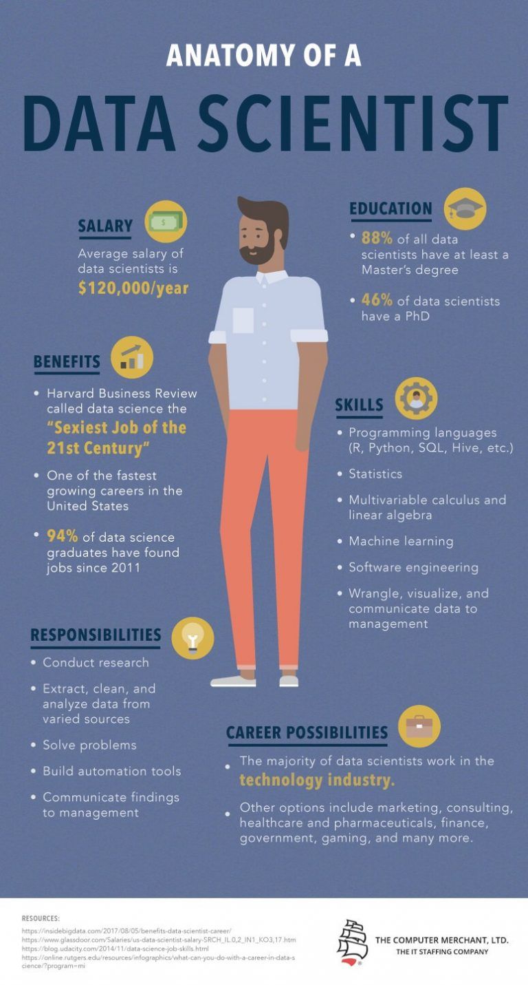 Anatomy Of A Data Scientist Infographic - e-Learning Infographics