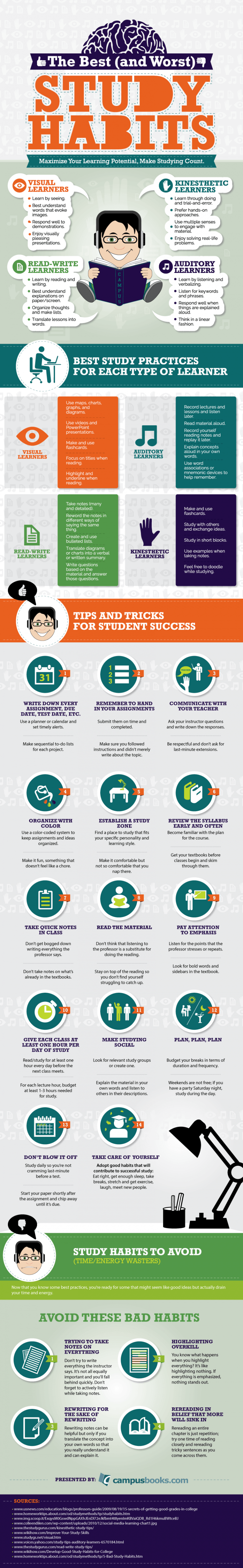 How To Make Studying Count Infographic - e-Learning Infographics