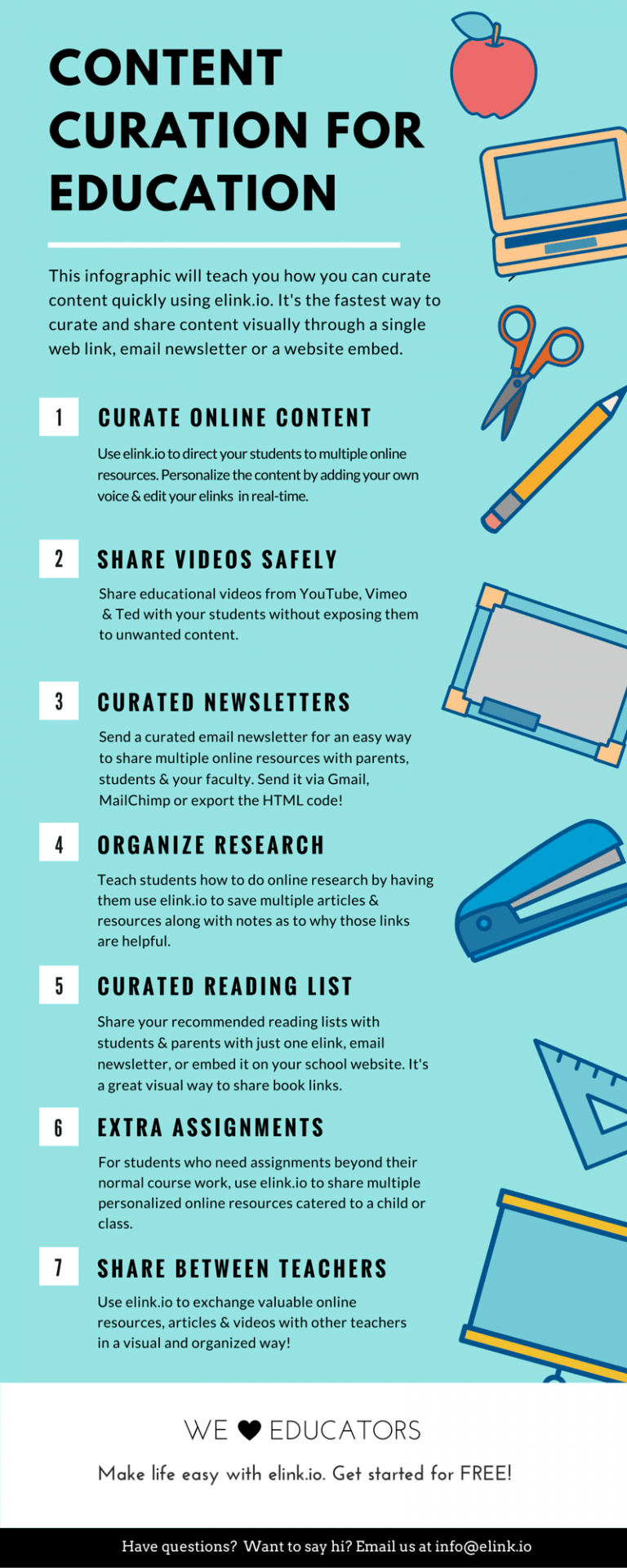 Content Curation for Education Infographic - e-Learning Infographics